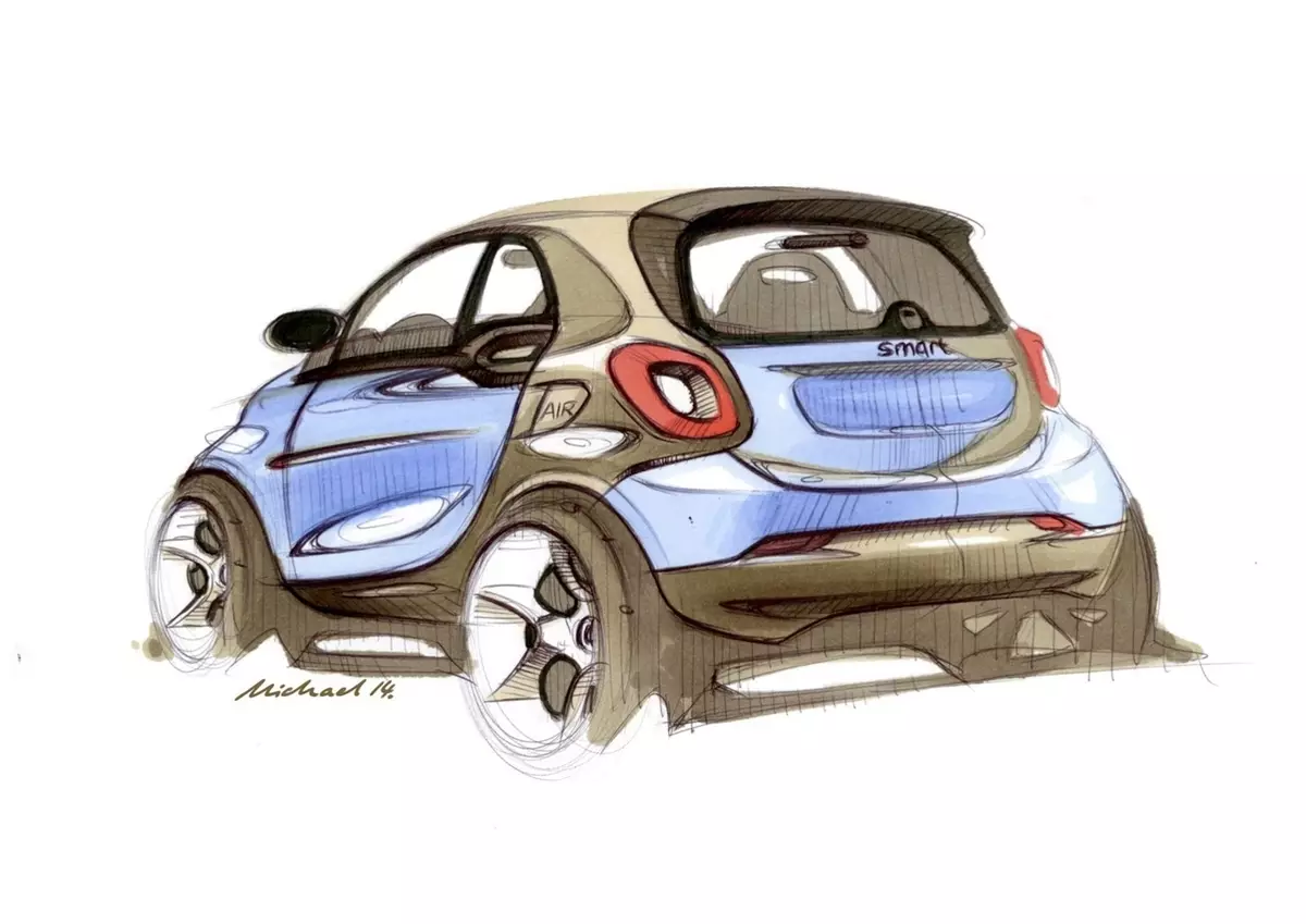 Умни заинтригувани шофьори скици нови Fortwo 12710_1