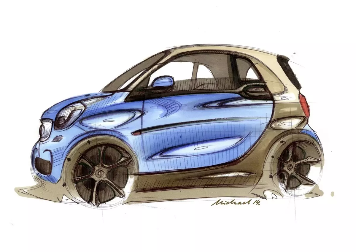 Mobil-motor Sketches Smart Intrigued New Fortwo 12710_2