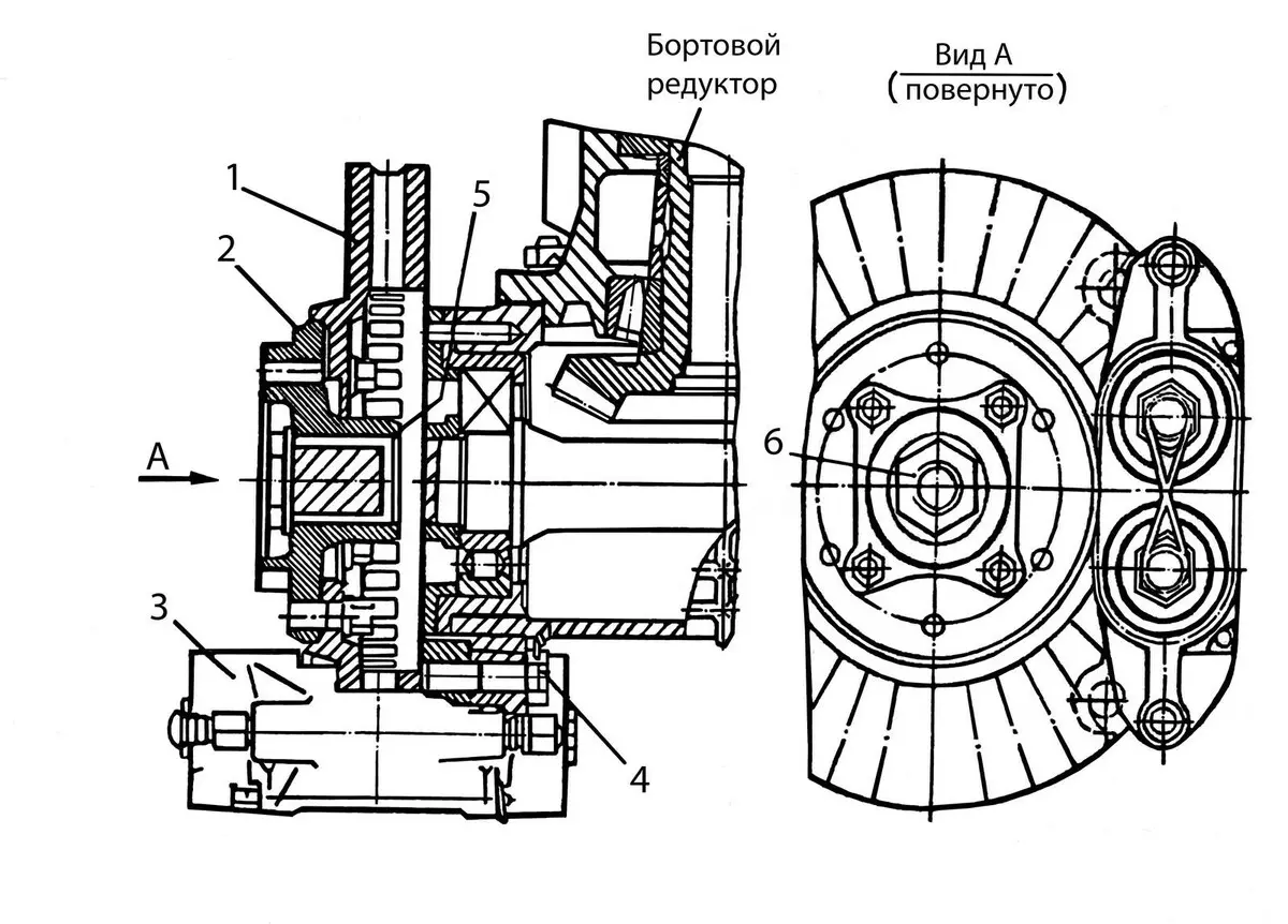 Hoe op die allerhoogte Zil-5901 vir die eerste keer in die wêreld skyf remme verskyn op transmissie 17511_6