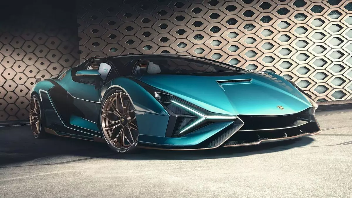 Lamborghini Sian Roadster. Մթնոլորտային V12- ի հիբրիդային երգը դրսում 21890_5