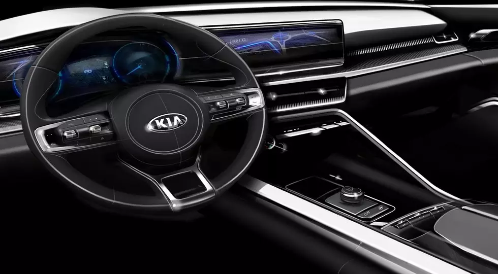 New Kia Optima: Sasa karibu karibu na optics isiyo ya kawaida. Saluni pia imefungwa 22123_7