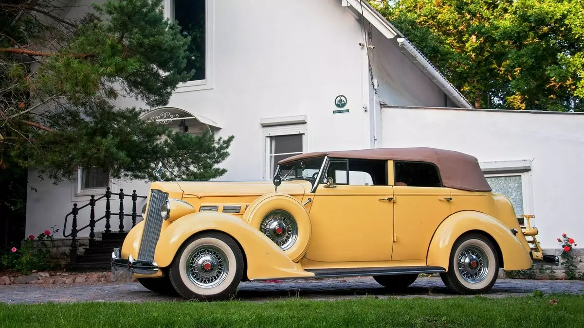 Packard átta 1937 gulir þrír fjórðu (7)