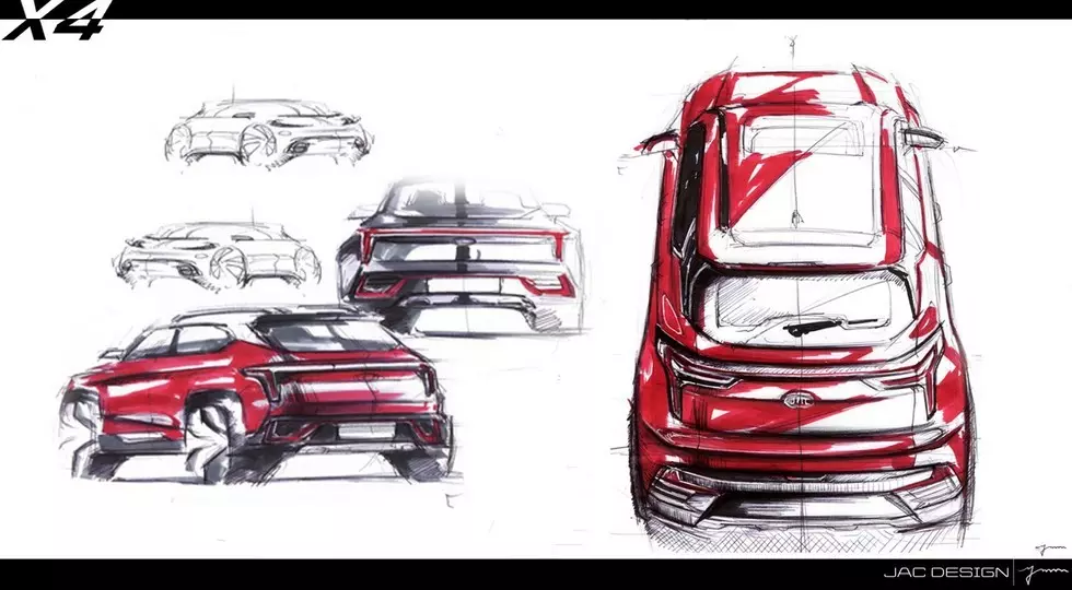 JAC kunngjorde en annen crossover: montering sammen med Volkswagen og igjen navn som BMW 22606_2