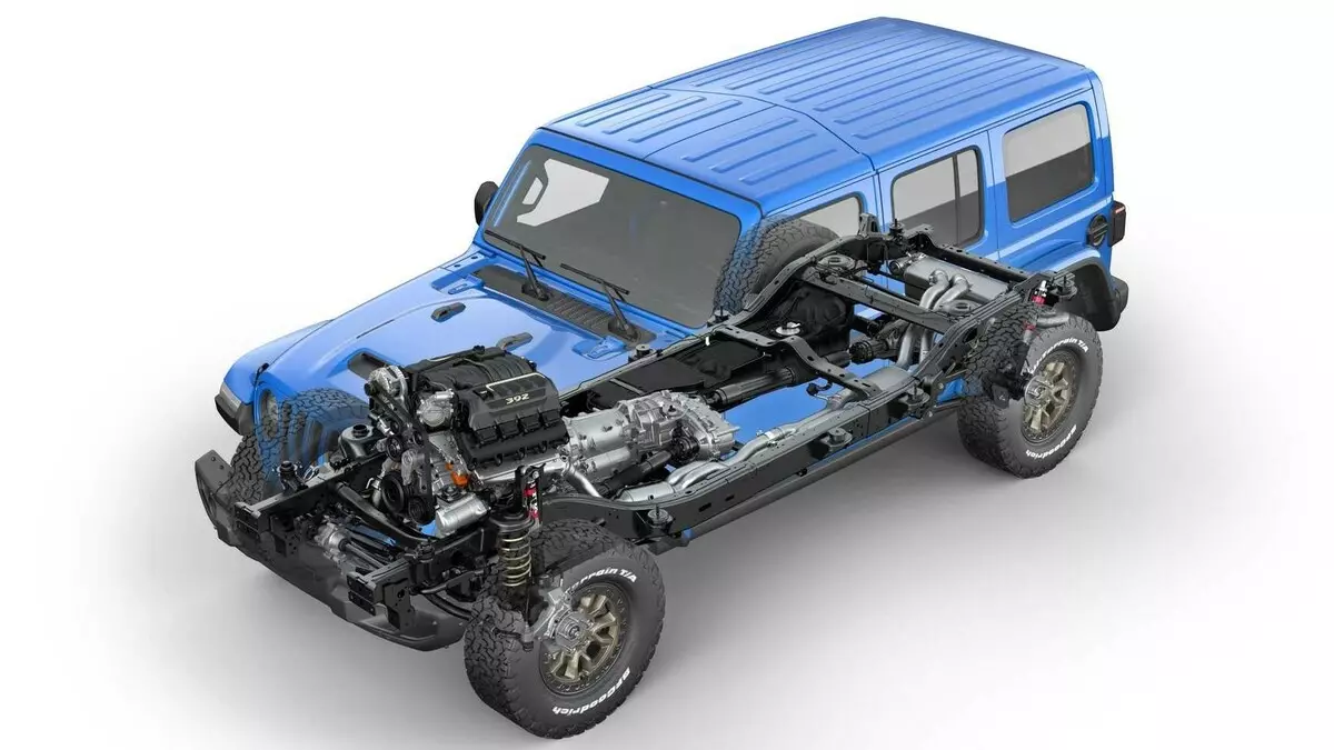 Serial Jeep Wrangler Rubicon 392: eskola zaharra V8 atmosferikoarekin eta hobetu 