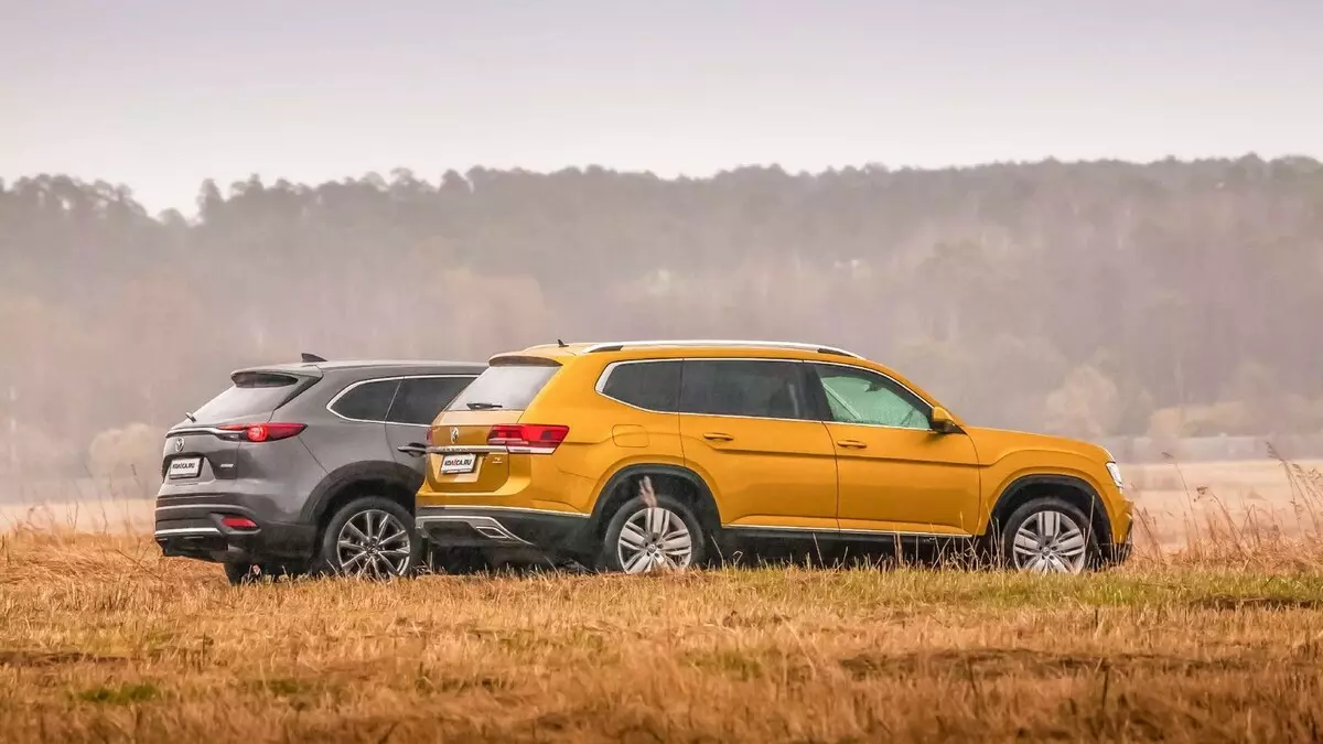 Mazda CX-9 dan Volkswagen Teramont Side View