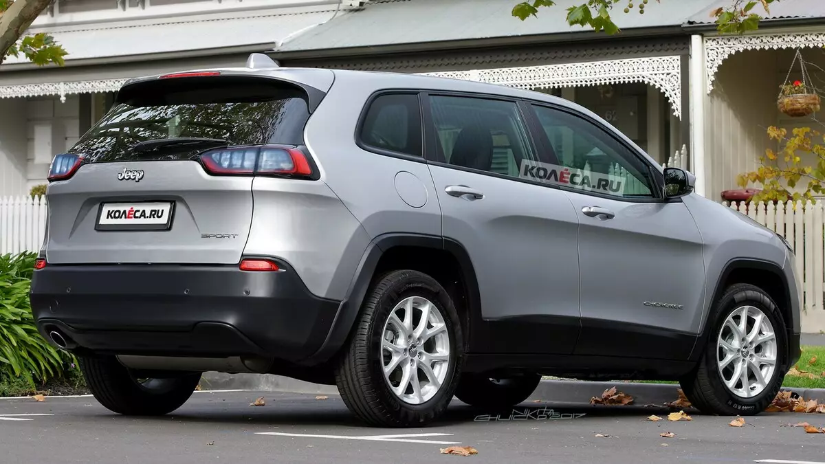 A la foto: Restyled Jeep Cherokee en la interpretació de l'artista de la roda