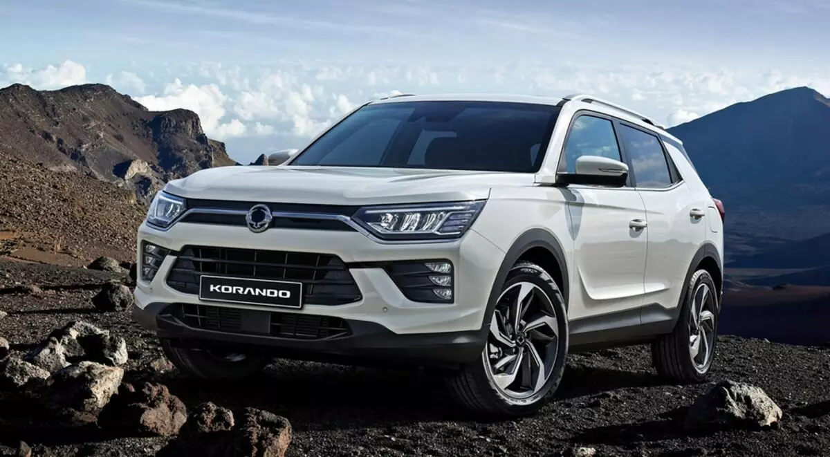 Europese versie van de nieuwe Ssangyong Korando. Van de Koreaanse versie verschilt het alleen emblemen