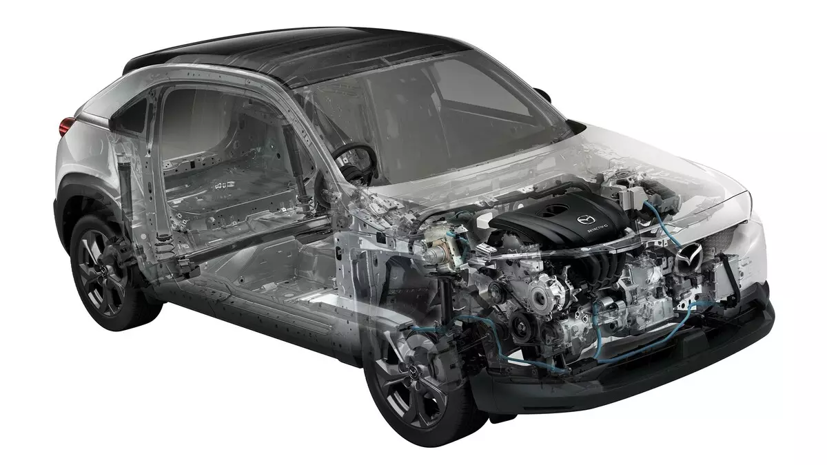 Mazda MX-30 Cross-Coupe: Сега со бензински мотор, а во 2022 - со RPD! 27970_5