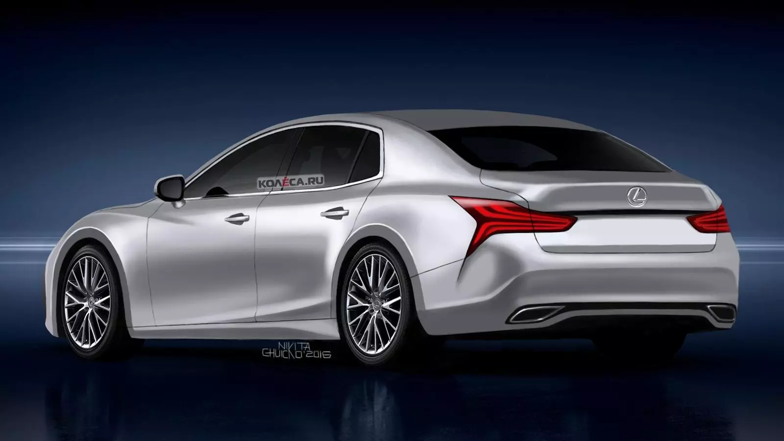 Lexus ls achter.