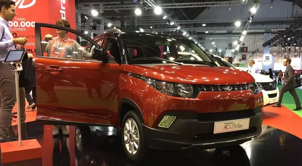 Op de foto: Mahindra KUV100, versie voor Europa