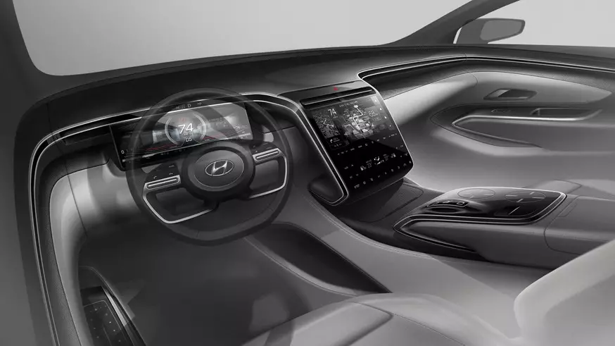 Hyundai Tucson Nova generació va aparèixer en fotos oficials. Obert i interior 32727_3