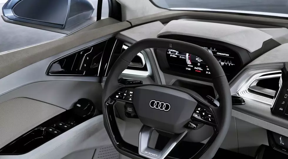 Crossover Audi Q4 Q4 E-TRON: «арбалар», қарапайым айналар және 6,3 секунд «жүздеген» 33069_8