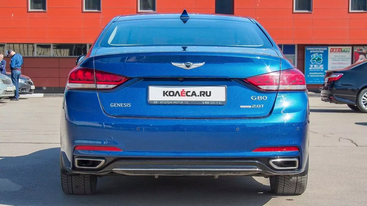 Genesis G80 синій ззаду