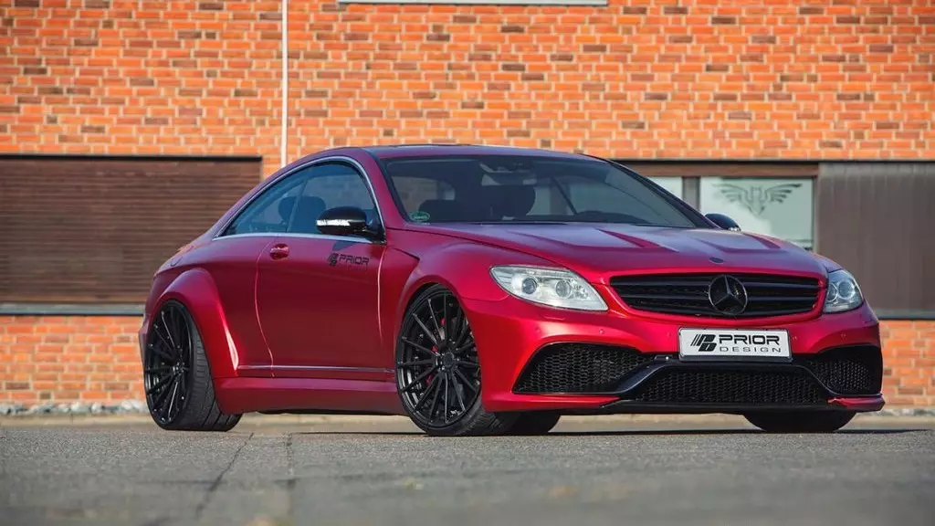 Mercedes-Benz CL-Class na kujenga bodybuilding kabla ya kubuni nyeusi 4