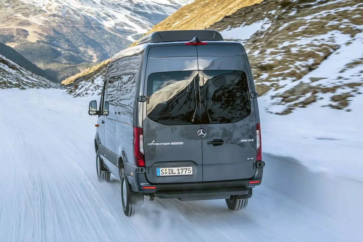 Ob Baustellenzufahrt Oder auf schnee und eis: Neuer sprinter ab sofort allrad-antrieb bestellbar eraikuntza gune batera edo tronua elurra eta izotza gidatzen dituen ala ez: Sprinter berria ere eskuragarri dago orain