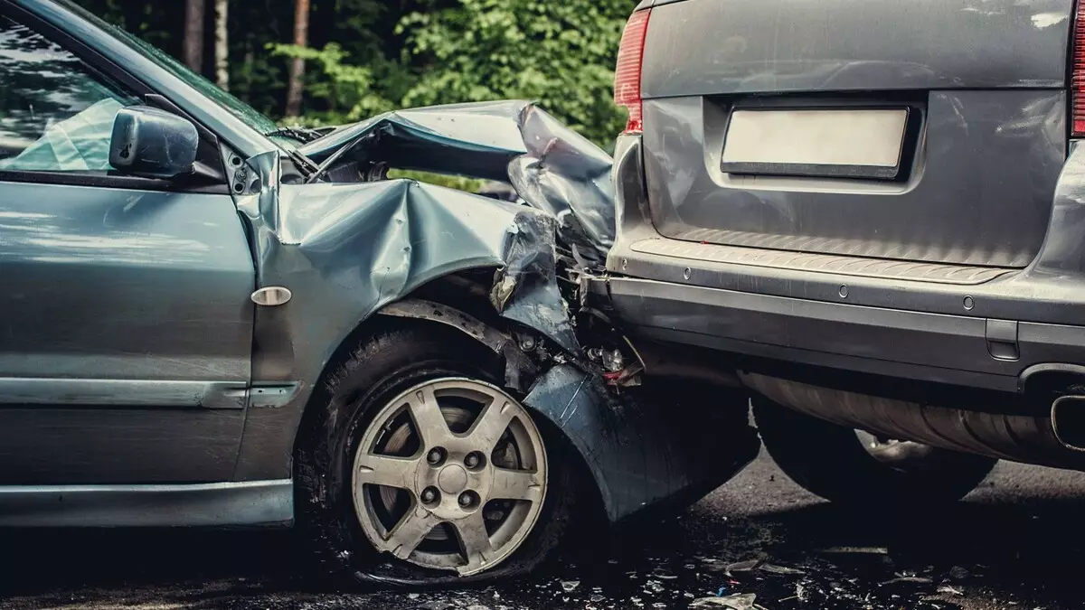 Car accident on the street.