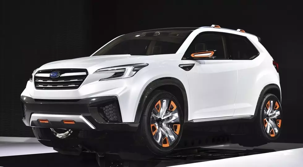 A la foto: concepte de futur de Subaru Viziv. S'espera que a l'estil d'aquest prototip, es realitzarà el disseny del successor Tribeca