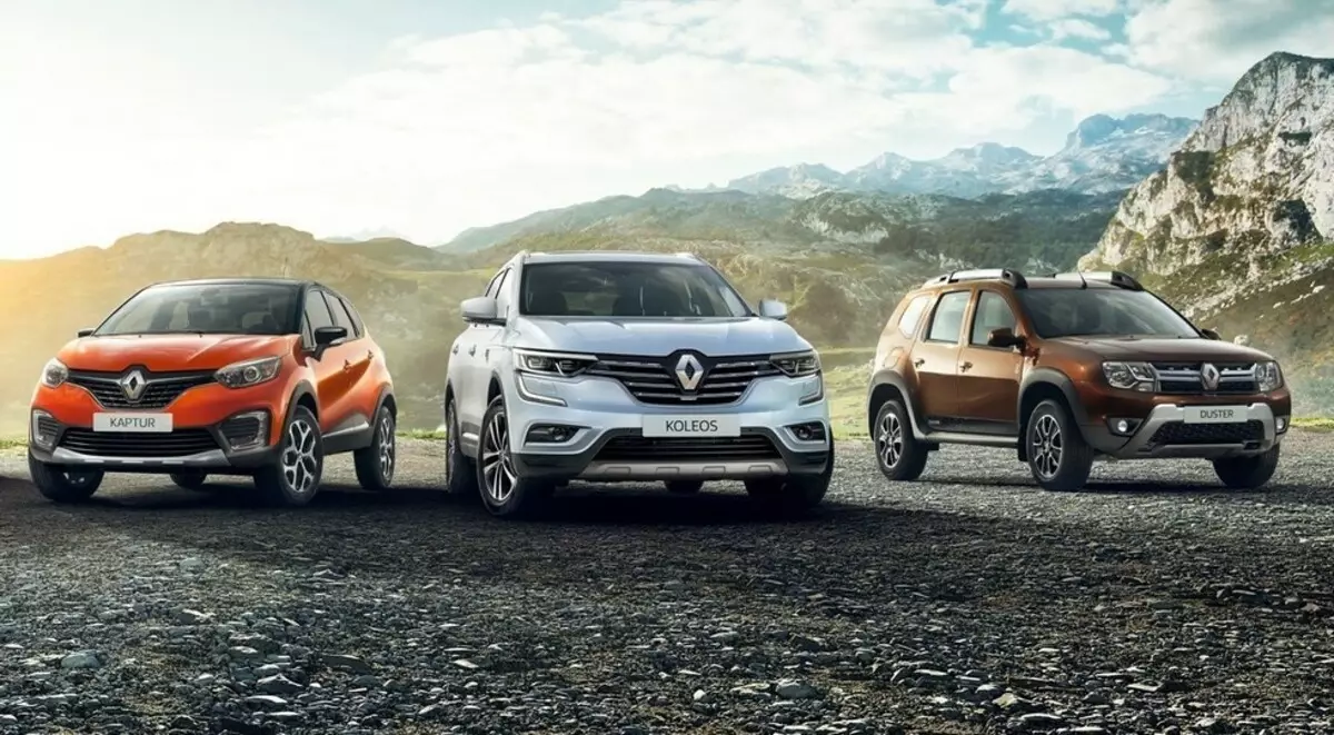 În fotografie: Renault Kaptur, Koleos și Duster