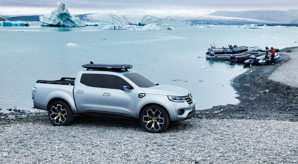 Renault Alaskan: ແນວຄວາມຄິດແບບໃຫມ່ຂອງ Pickup ກັບທັດສະນະຂອງ Serial ສໍາລັບປີ 2016 38759_2