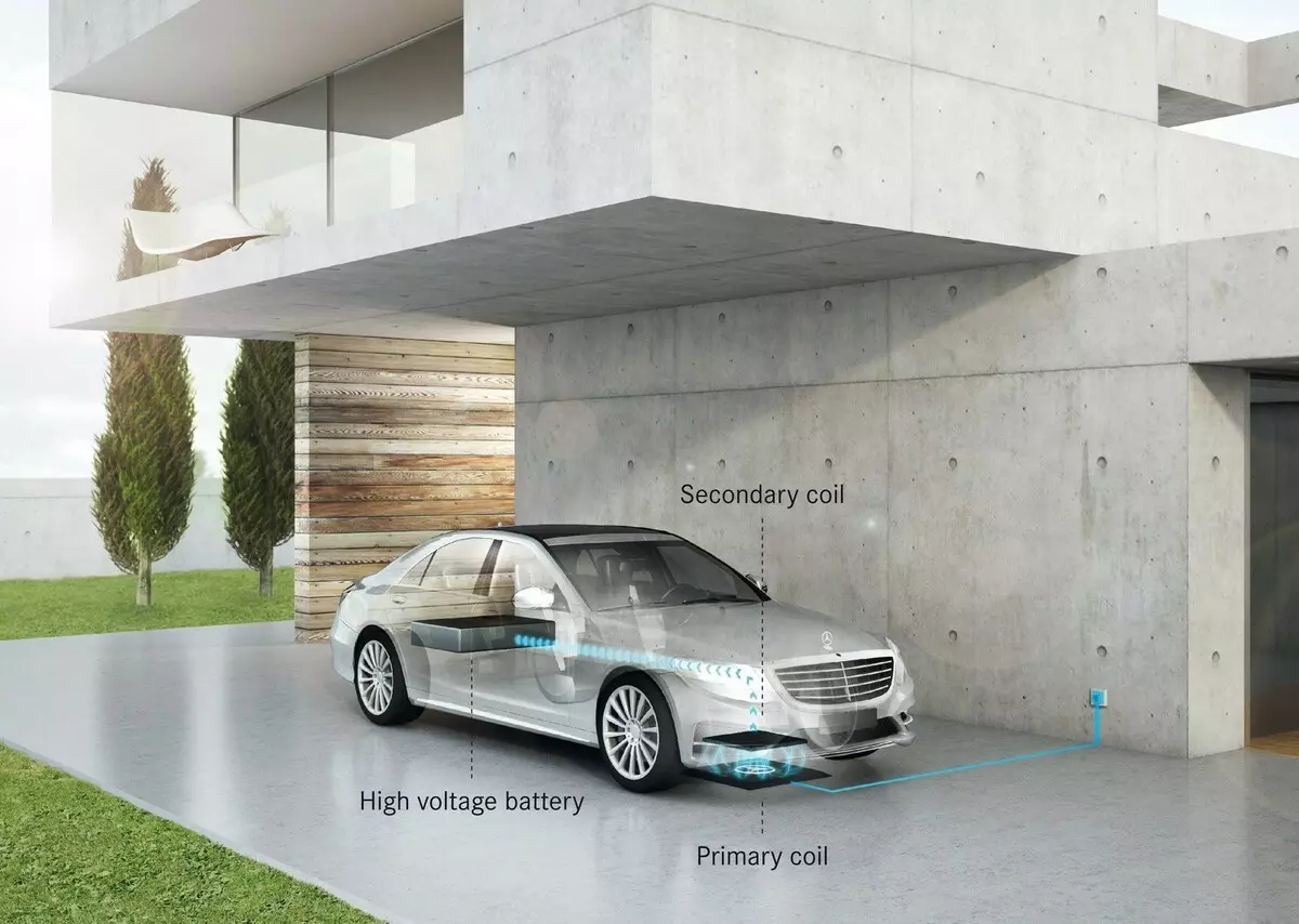 Mercedes-Benz-Elektroautos werden ohne Drähte aufgeladen 38818_1