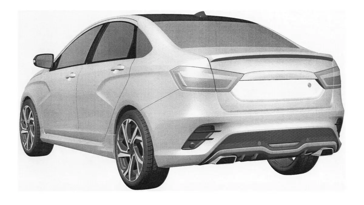 Maonekedwe a Lada Vesta amatsegulidwa pazithunzi za patent 40061_4