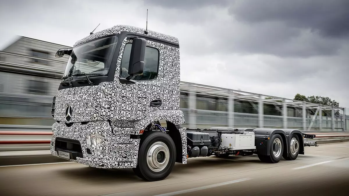 Wemprstemier für den Mercedes-benz urban etruck: Lokal Emissiounen ofgefenresche Rézisverkr