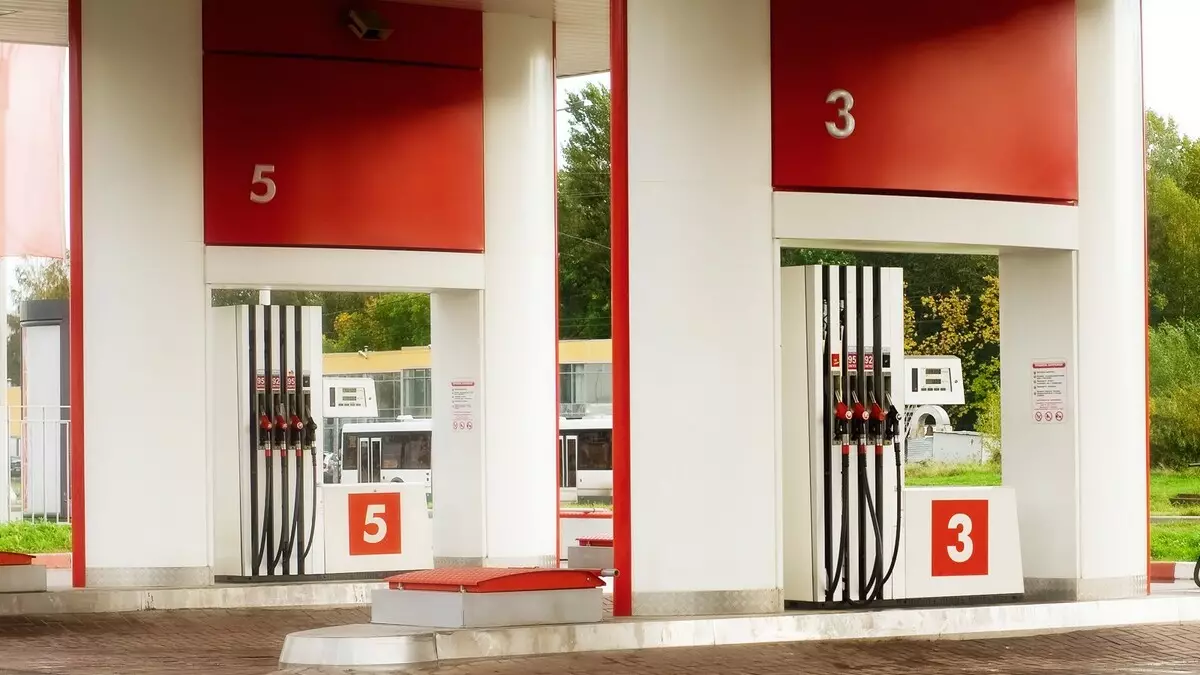 Empty petrol station