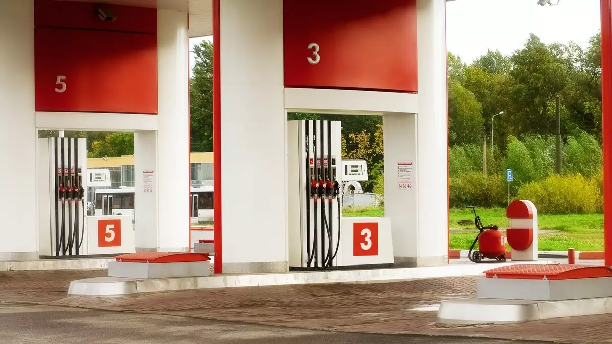 Empty petrol station