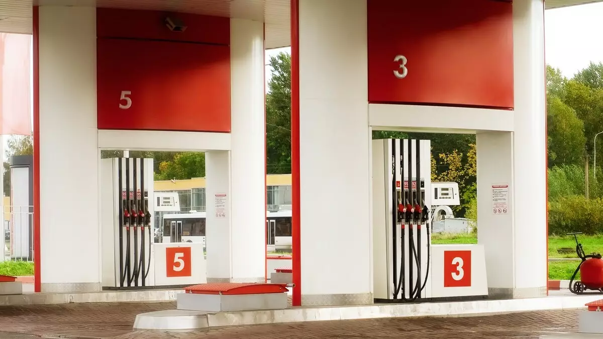 Empty petrol station