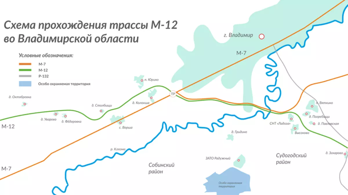 La itinero M-12 de Moskvo al Kazan ŝanĝis la itineron 42726_1