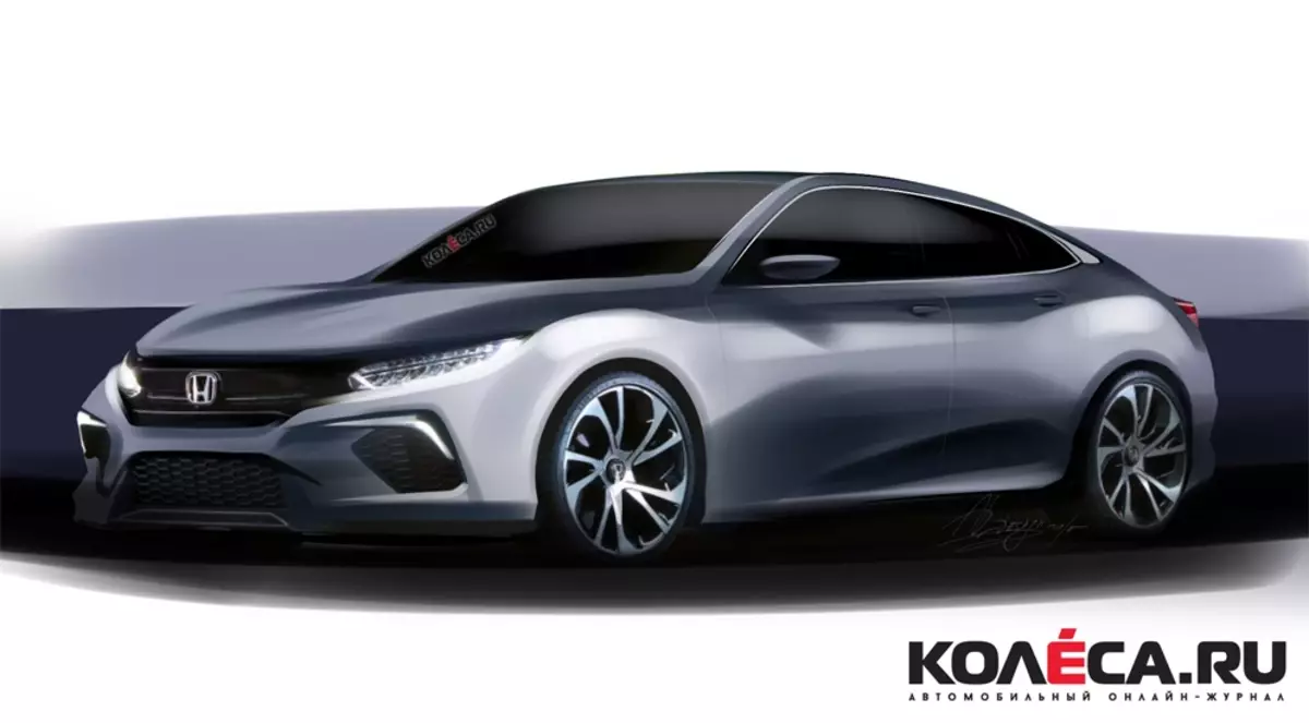 Honda Civic New Generation: პირველი Renders და LED ფარები 42855_1