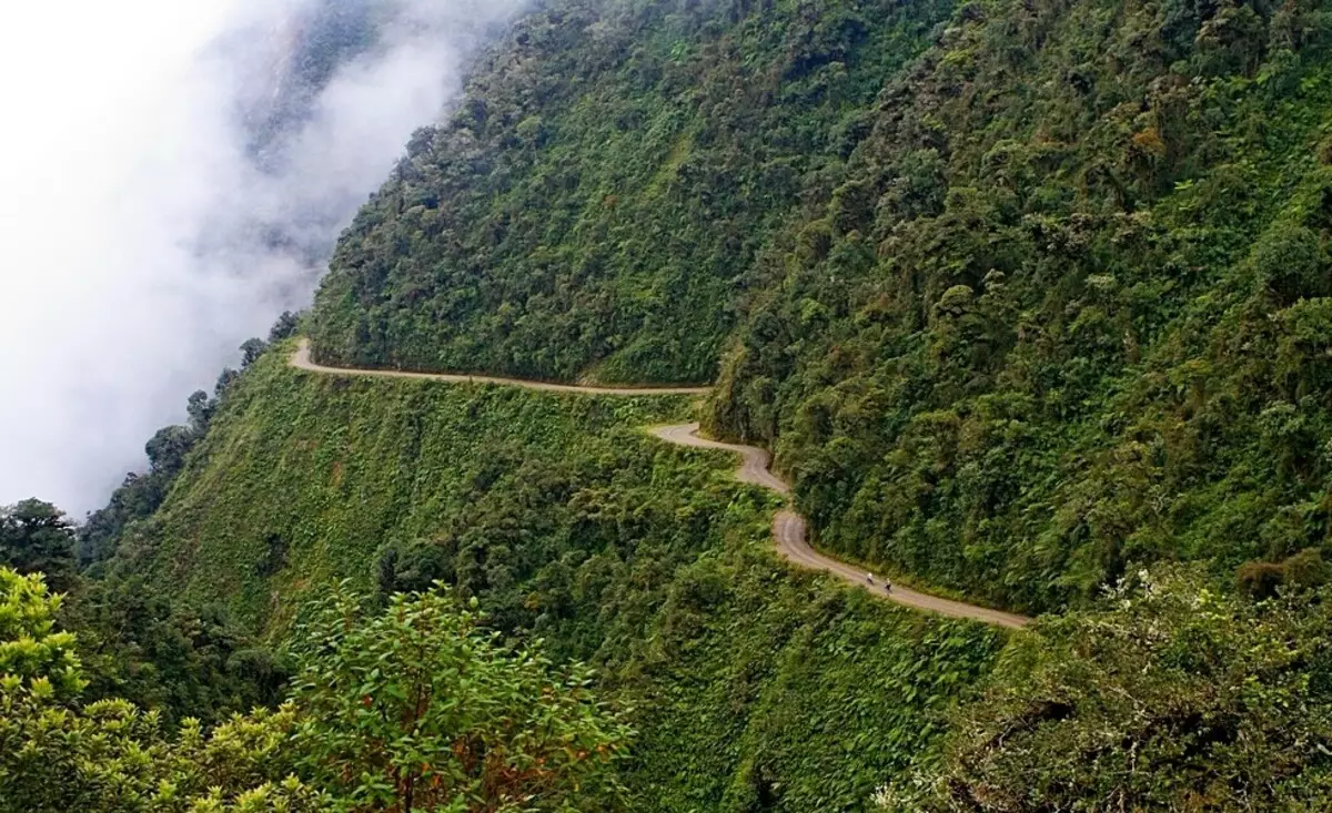 Den berømte "Death Road" og andre køreegenskaber i Bolivia