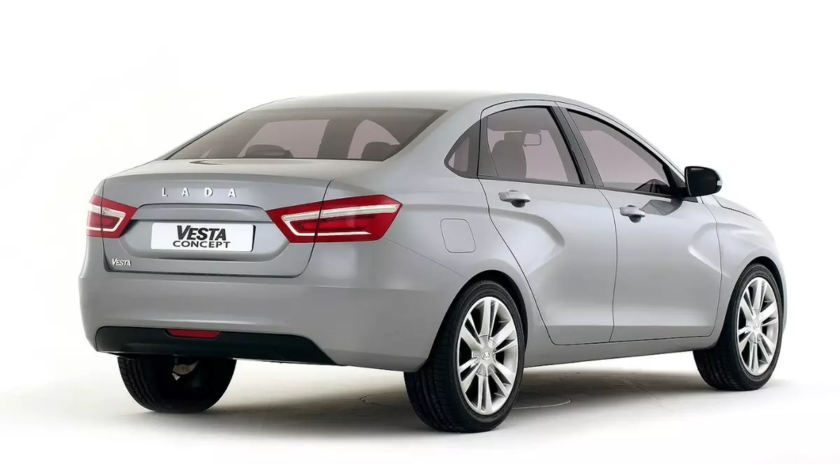 Nätverket uppträdde de tekniska egenskaperna hos Sedan och hatchback Lada Vesta 8537_3